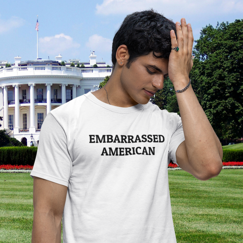 Embarrassed American Tee – Generic Clothes
